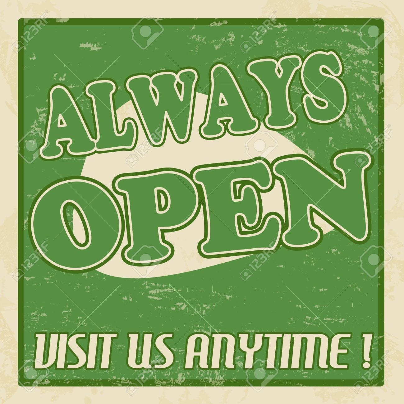 18504412-always-open-vintage-grunge-poster-vector-illustrator ...