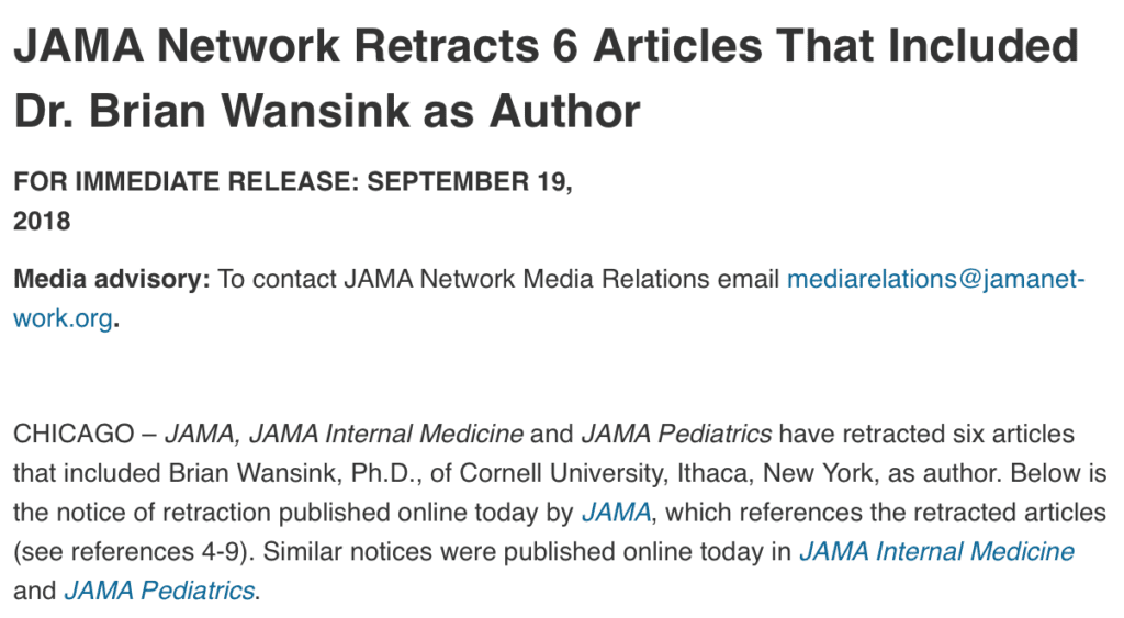 “News Release from the JAMA Network” | Statistical Modeling, Causal ...