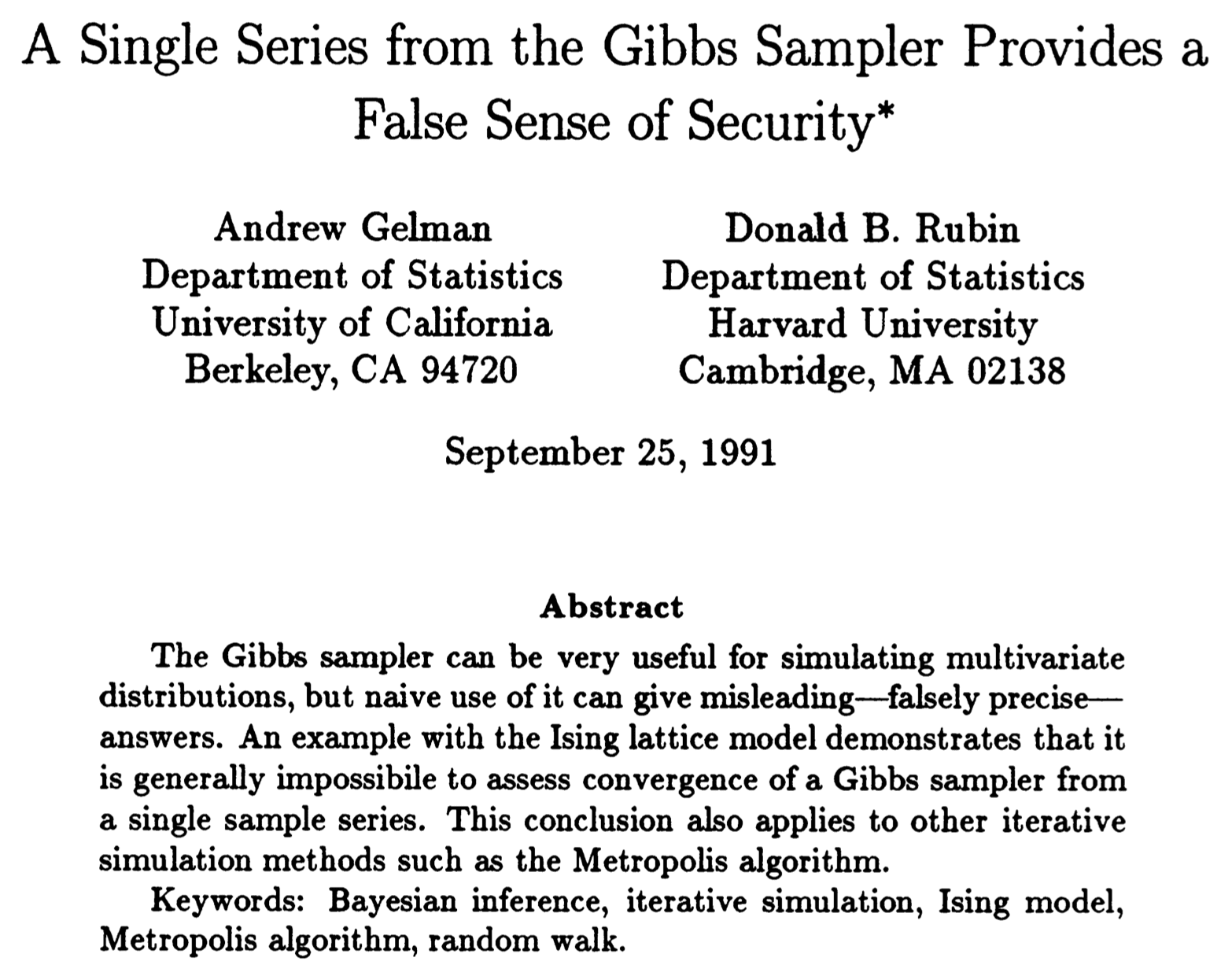 Gibbs Sampler