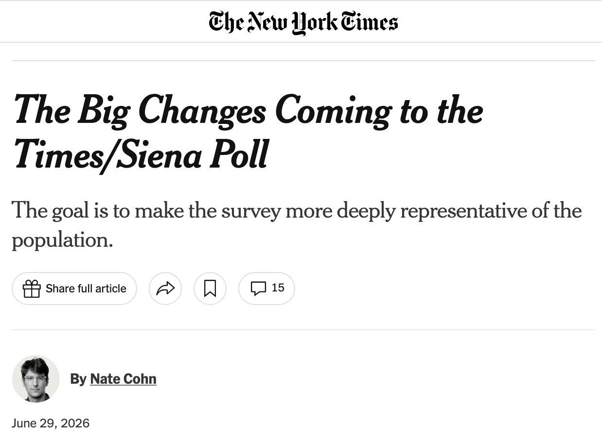 Survey Statistics: Big Changes in the Times/Siena Poll | Statistical ...